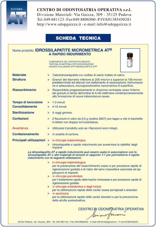 Schede tecniche-Materiali - Sistema AT